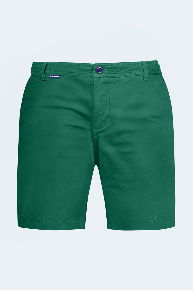 The Tropics Stretch Cotton Green Men Shorts – Frankster